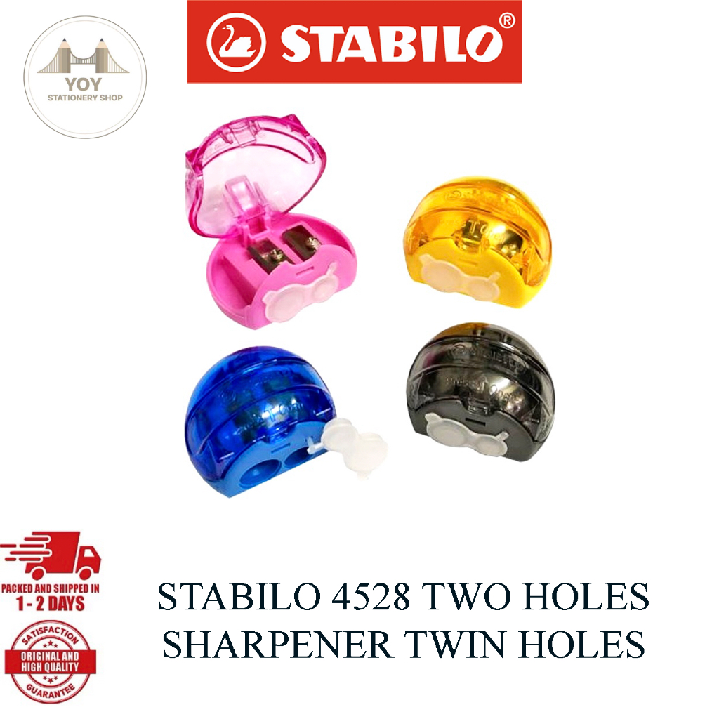 STABILO 4528 TWO HOLES SHARPENER TWIN HOLES / STABILO TWIN HOLES ...
