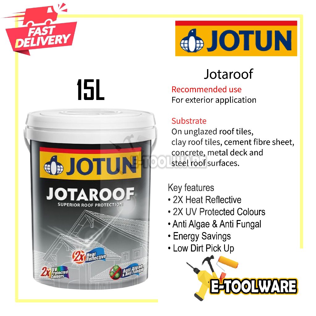 15L Jotun Jotaroof Superior Roof Protection (2X UV Protected) | Shopee ...
