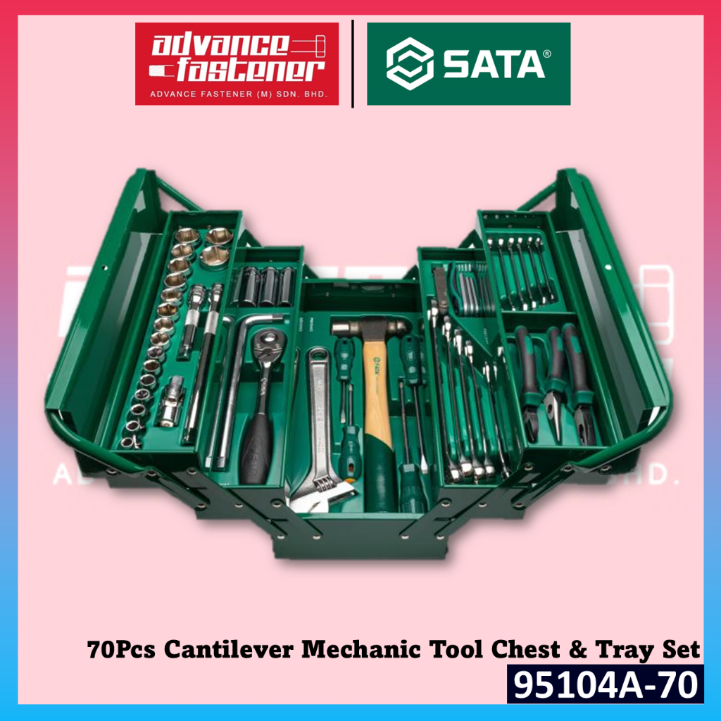 SATA 95104A-70 70Pcs Cantilever Mechanic Tool Chest & Tray Set | Shopee ...