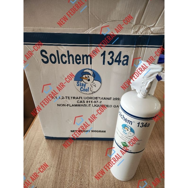 (READY STOCK & ORIGINAL) SOLCHEM BRANDED R134A R134 134A 134 900G FOR ...
