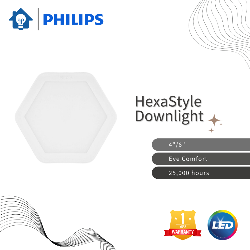 Philips HexaStyle LED Recessed Downlight ( 3000K / 6500K ) | Shopee ...