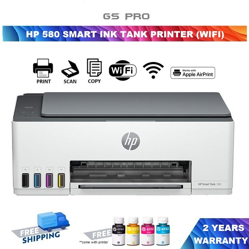 HP 580 SMART INK TANK PRINTER - WIFI | Shopee Malaysia