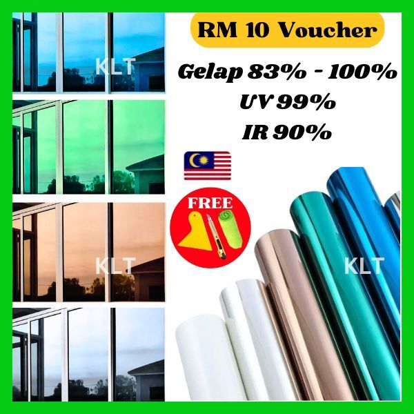 KLT🇲🇾Tinted tingkap privacy film Window film Tinted rumah Glass sticker ...