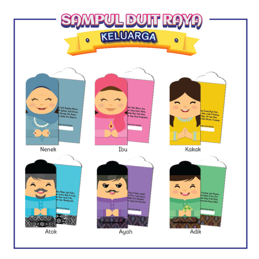 Sampul Duit Raya Viral Terkini 1paket (5pcs) Rm2 Cantik Murah Harga ...