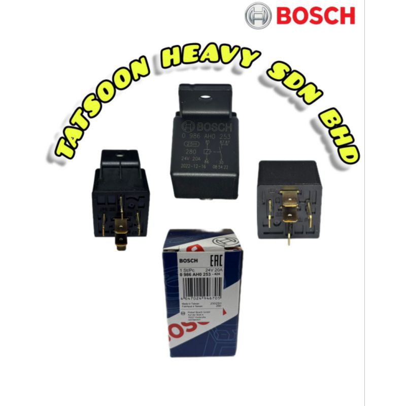 BOSCH RELAY AH 0250 UNIVERSAL AUTOMOTIVE CAR RELAY 12V 30A 5 PIN 0 986 ...