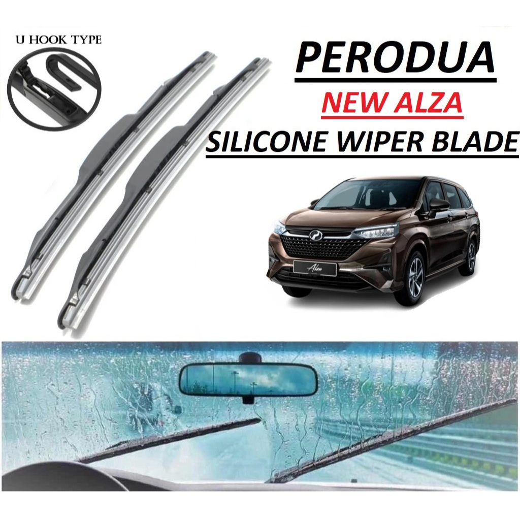 PERODUA NEW ALZA 2022 CAR SILICONE WIPER 1PAIRS(2PCS) Japan Mugen ...