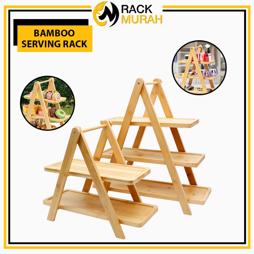 2, 3 LAYER HIGH TEA SET BAMBOO SERNING TRAY CAKE STAND CUPCAKE STAND ...