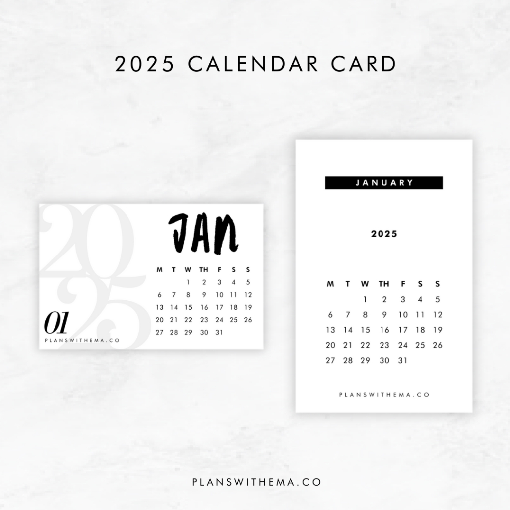 2025 Calendar Card - Planner Accessories | Shopee Malaysia