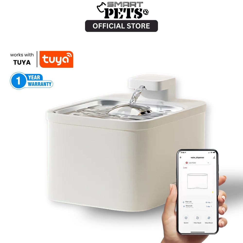 Smart Pets HydroUV Sterilization Induction Water Automatic Cat Wireless ...