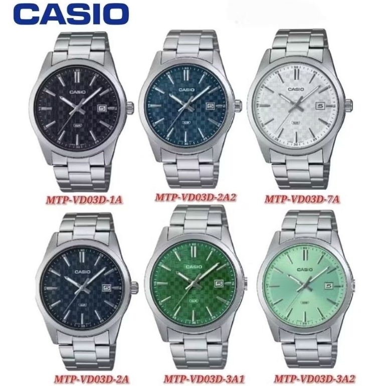 Casio Men Watches MTP-VD03D MTP-VD03D-3A1 MTP-VD03D-3A2 Casio Stainless ...