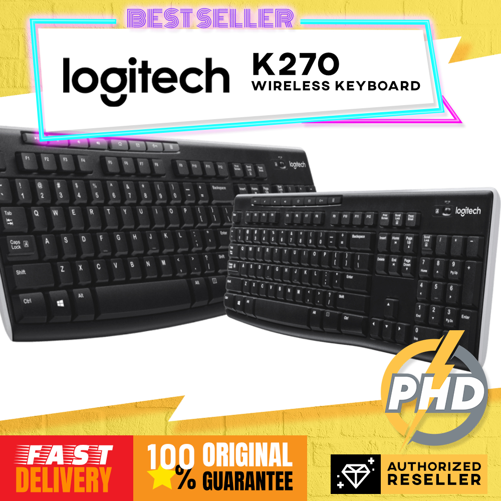 Logitech K270 Wireless Keyboard for Windows, 2.4 GHz Wireless, Full ...