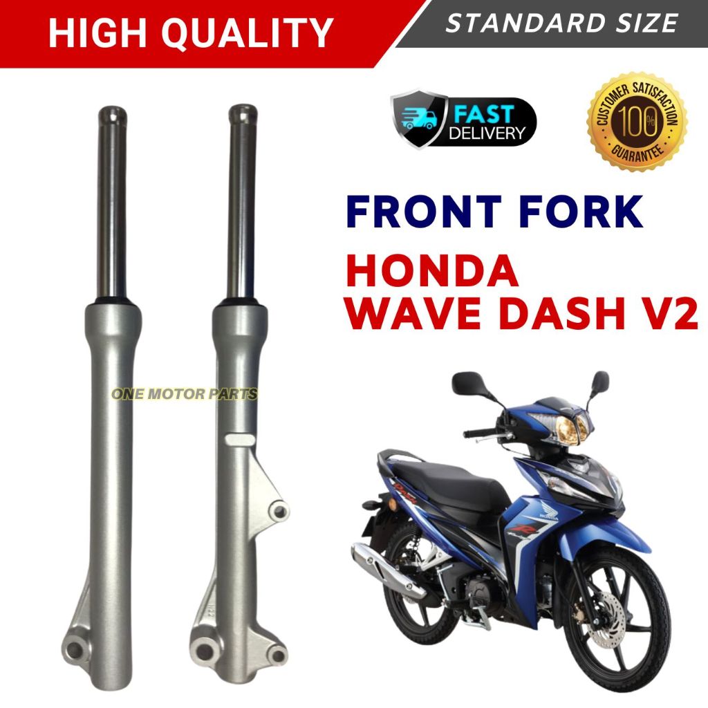 Honda Wave Dash V2 Set Shock Absorber Fork Depan Standard OEM Motor Front Fork Suspension ...