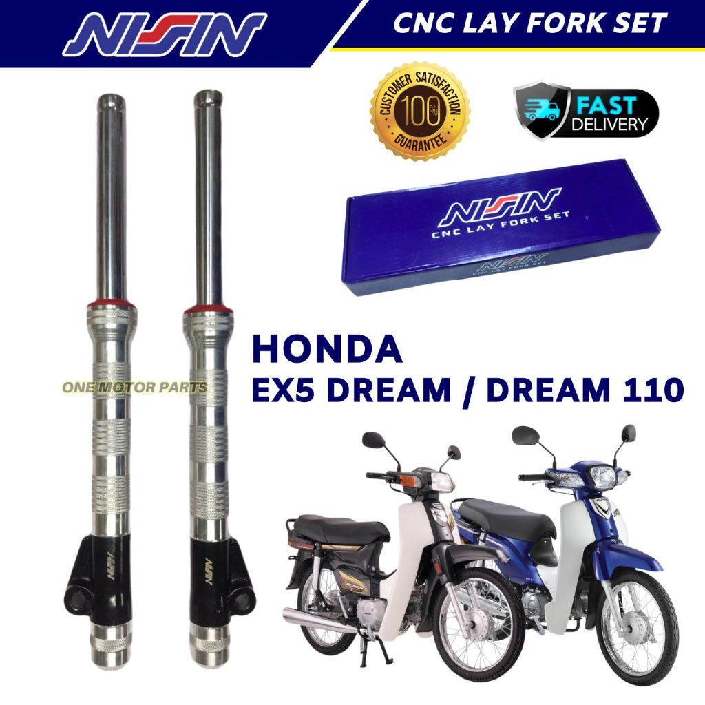Honda EX5 Dream 100 / Dream 110 No Disc NISSIN CNC Lay Fork Shock ...