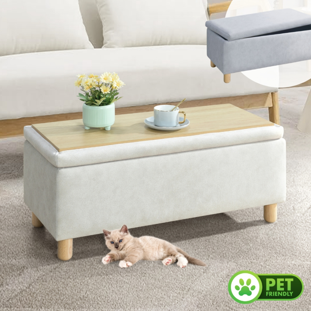 Furniture Direct MAISON HELI 80cm Pet Friendly Fabric Storage Bench ...