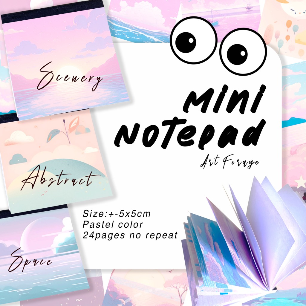 PASTEL COLOR | MINI NOTEPAD | 24 SHEET NO REPEAT (5x5cm) | Shopee Malaysia