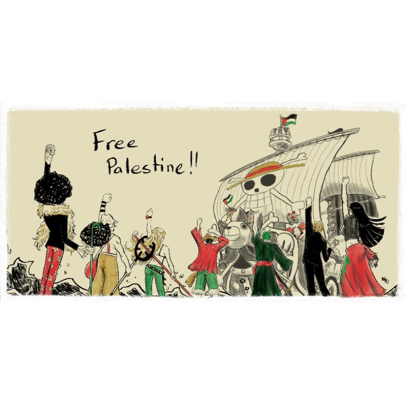 One Piece x Palestine Stickers | Shopee Malaysia