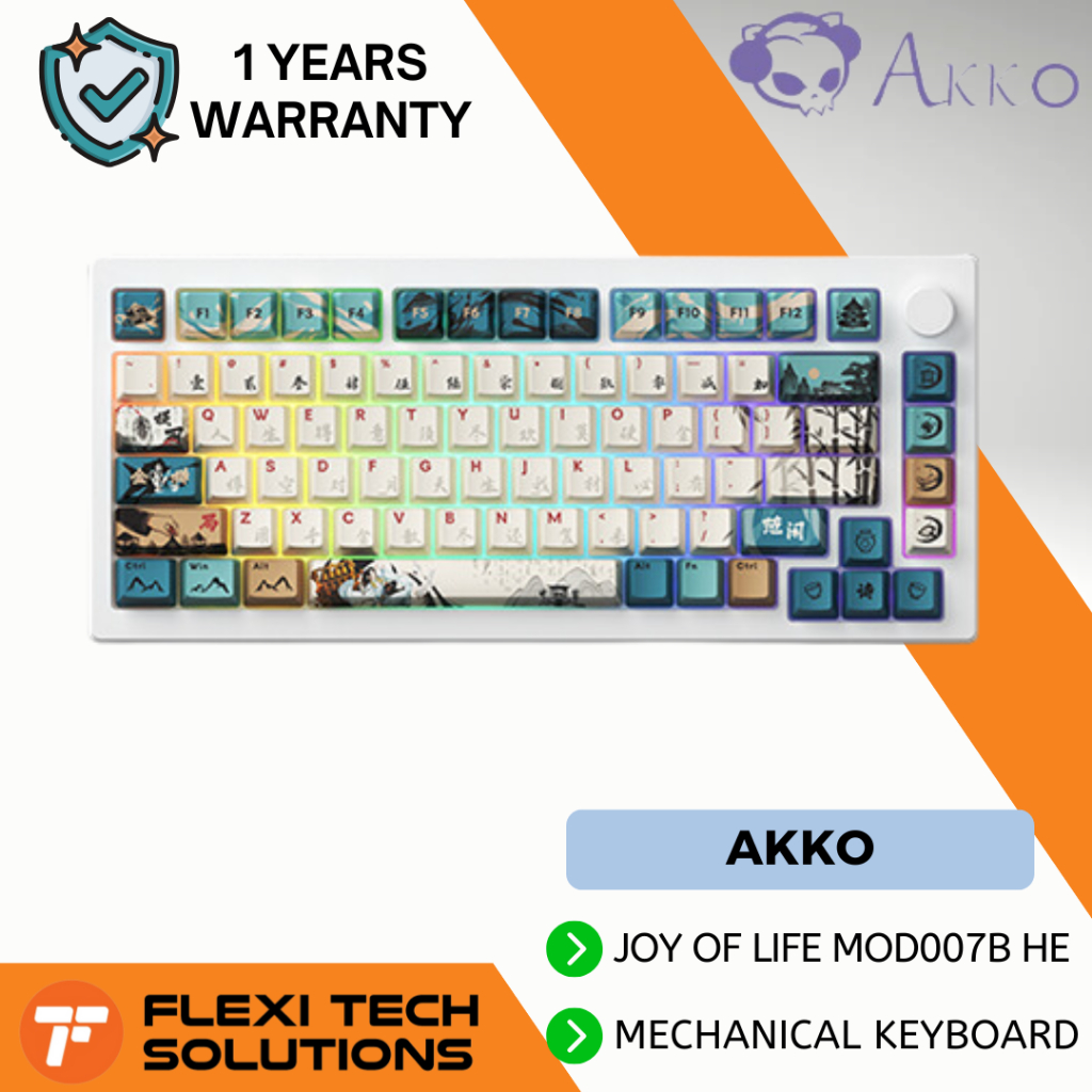 Flexi Tech Akko Joy of Life MOD007B HE Magnetic Keyboard - Akko Cream ...