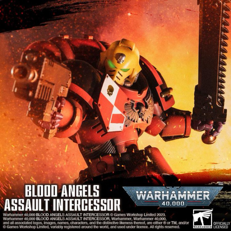 Limited Premium Bandai Warhammer 40k Blood Angels Assault Intercessor ...