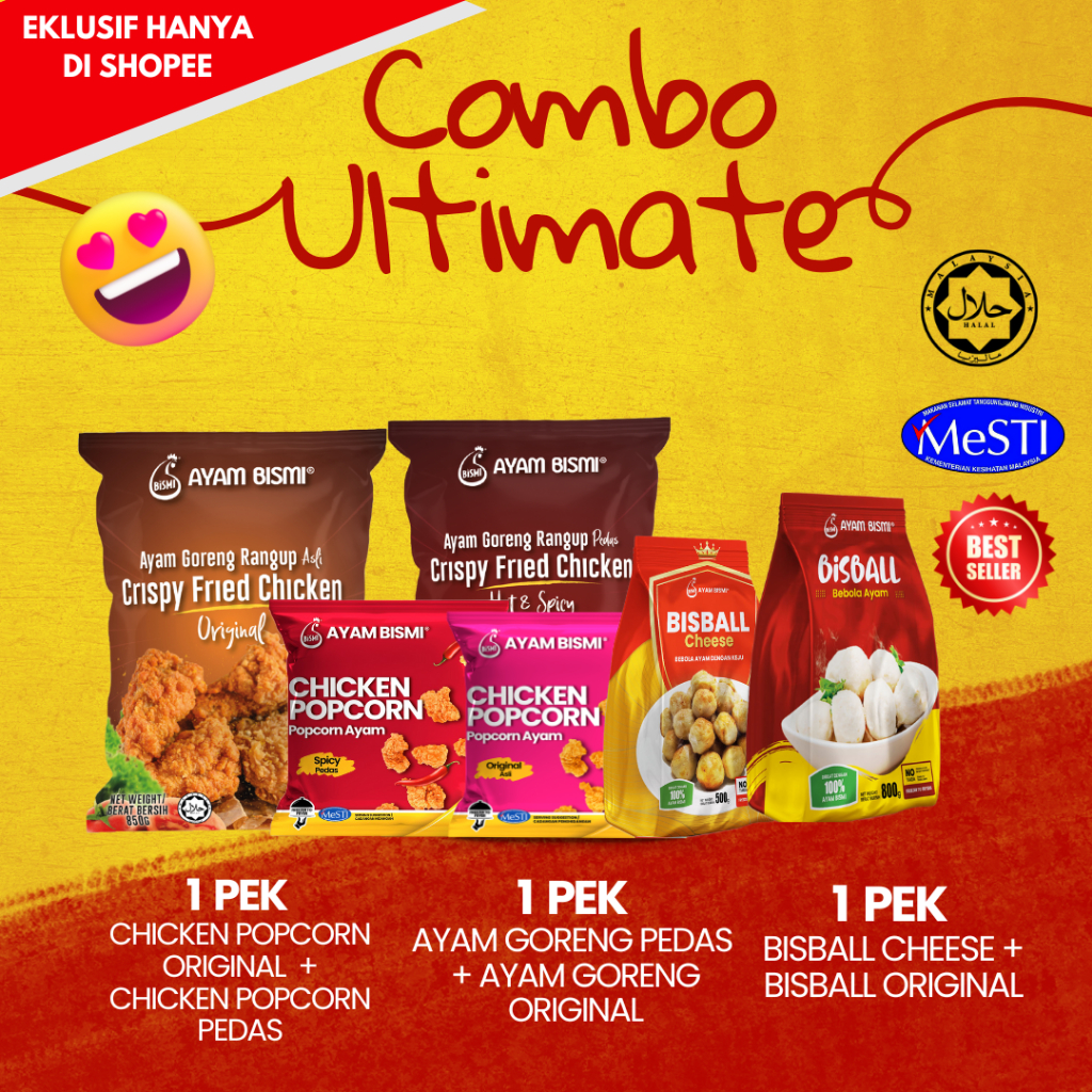 [Ayam Bismi] COMBO ULTIMATE 6 PEK (1 CFC SPICY+1 CFC ORIGINAL + 1 ...