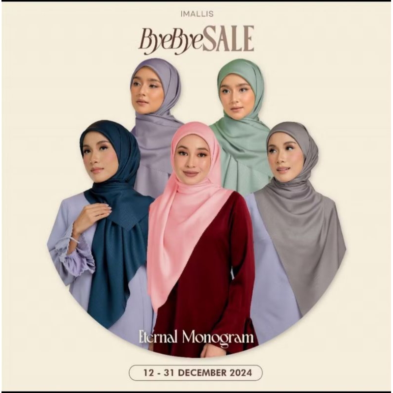 IMALLIS Eternal monogram cotton silk laser cut | Shopee Malaysia