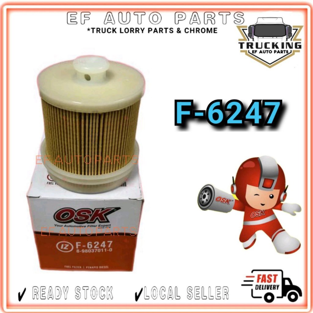 OSK DIESEL FUEL FILTER F-6247 ISUZU NPR PRO LORRY LORI FUEL FILTER ...