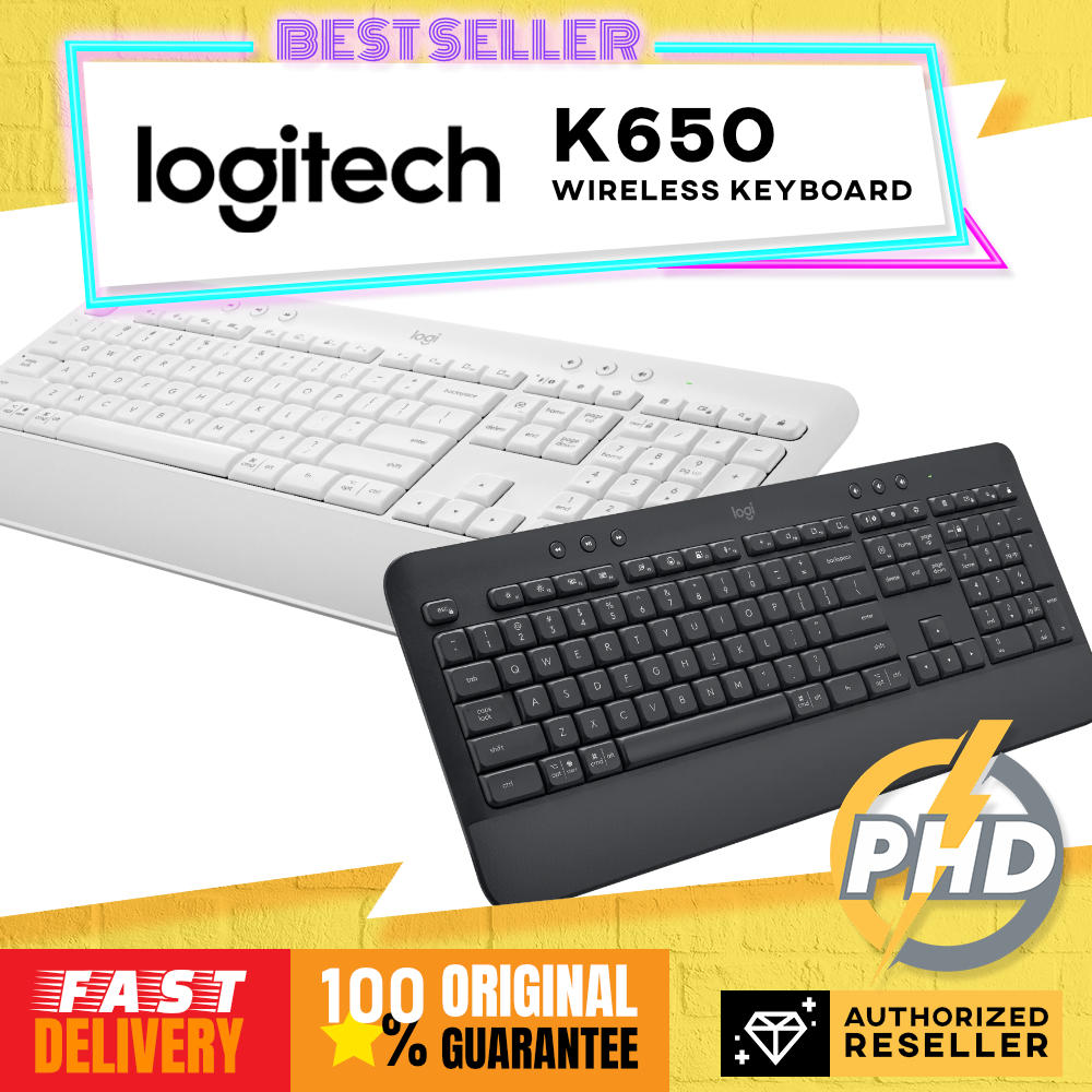 Logitech Signature K650 Comfort Full-Size Wireless Keyboard with Wrist ...