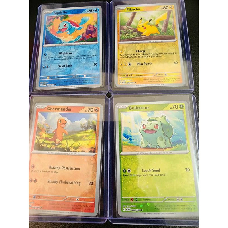 151 Pikachu Squirtle Charmander Bulbasaur (Promo) (Cosmos/Galaxy Holo ...