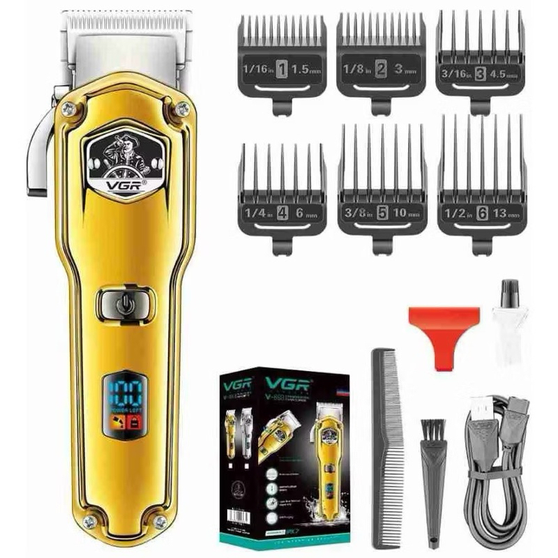 {NEW MODEL} VGR V-693 Professional Barber Metal Hair Carving Clipper ...