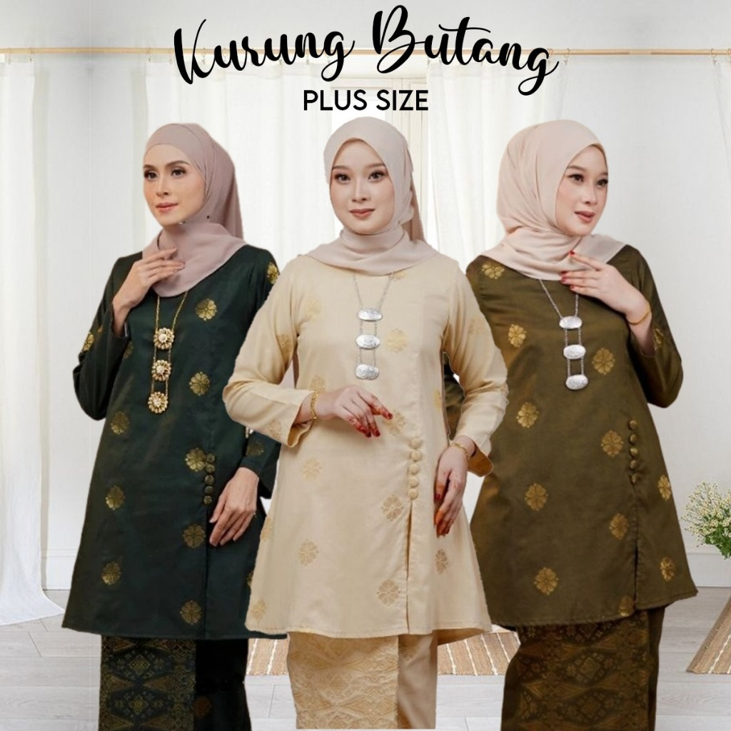 Kurung Aisha Butang |7XL-12XL| Baju Kurung | Songket Hidaya Exclusive |Songket Tenun 100% ...