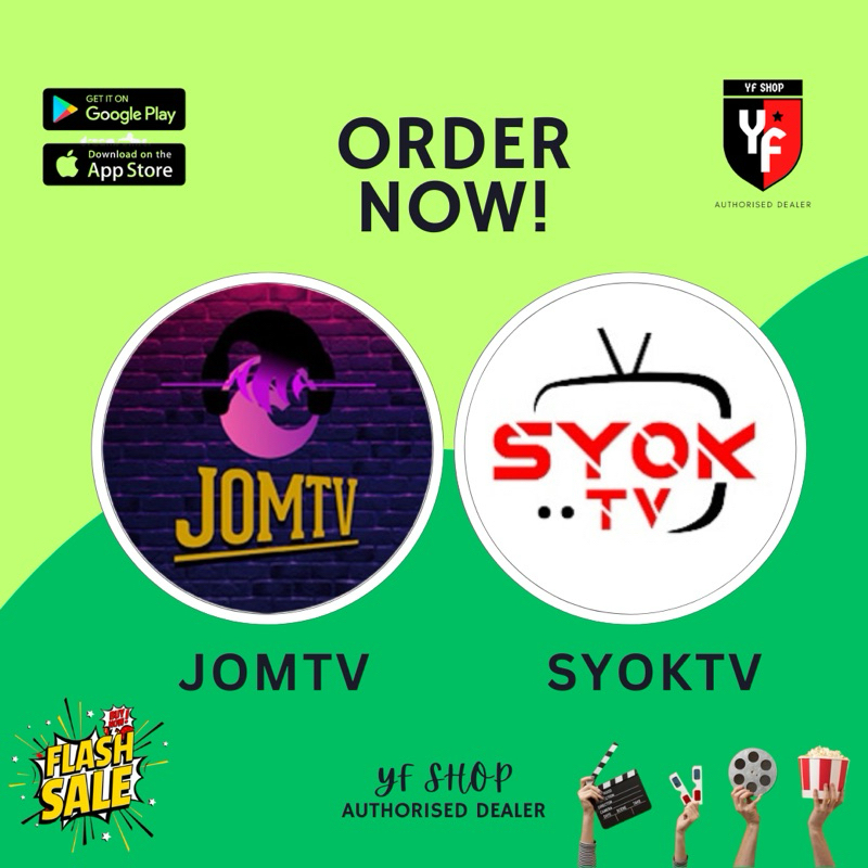 Jomtv Jomplayer Jom tv / Syoktv Syok player Syok tv | Shopee Malaysia