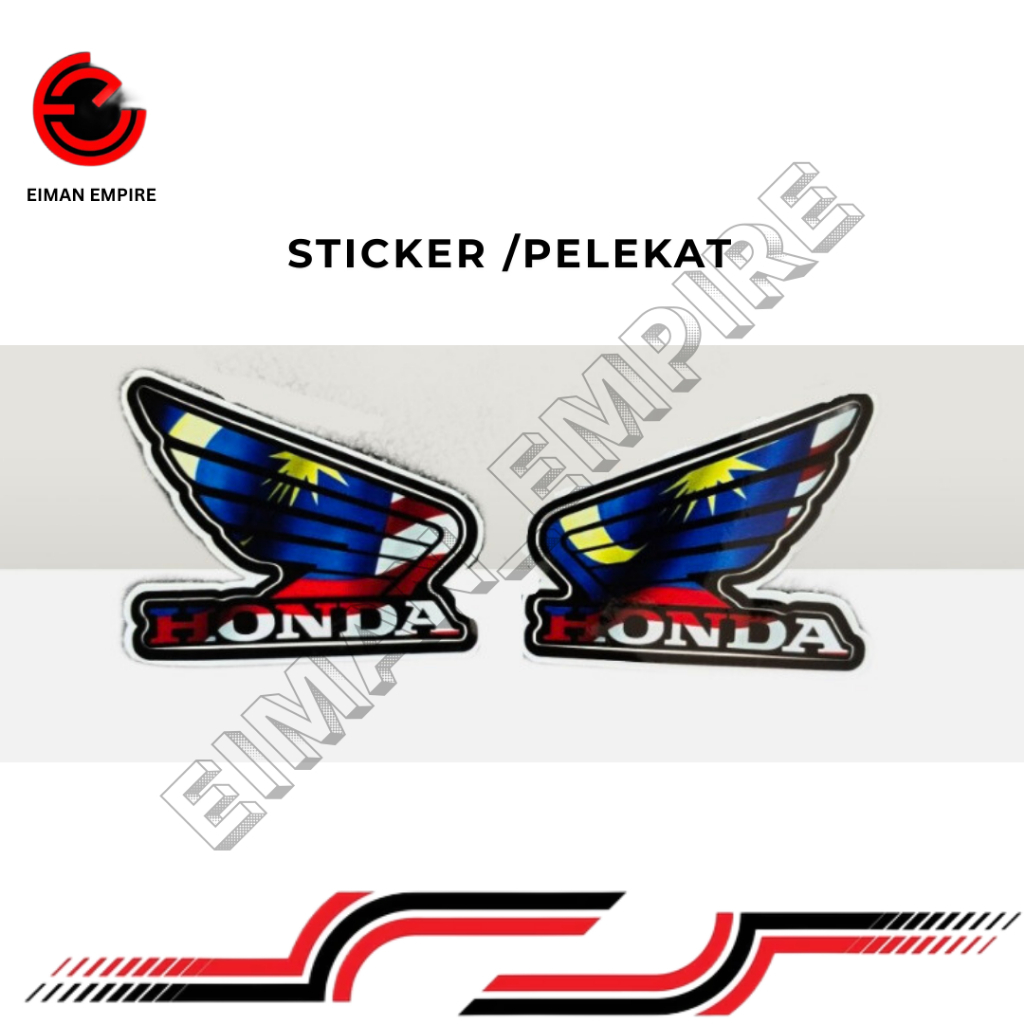STICKER WING HONDA MALAYSIA // STICKER LOGO HONDA MALAYSIA | Shopee ...