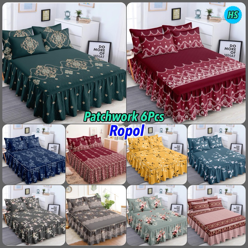 Cadar Ropol Patchwork Queen (6in1) High Quality Kain cotton Ropol ...