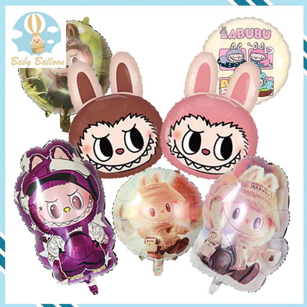 Cute cartoon Labubu balloons with clips winter Labubu children's ...