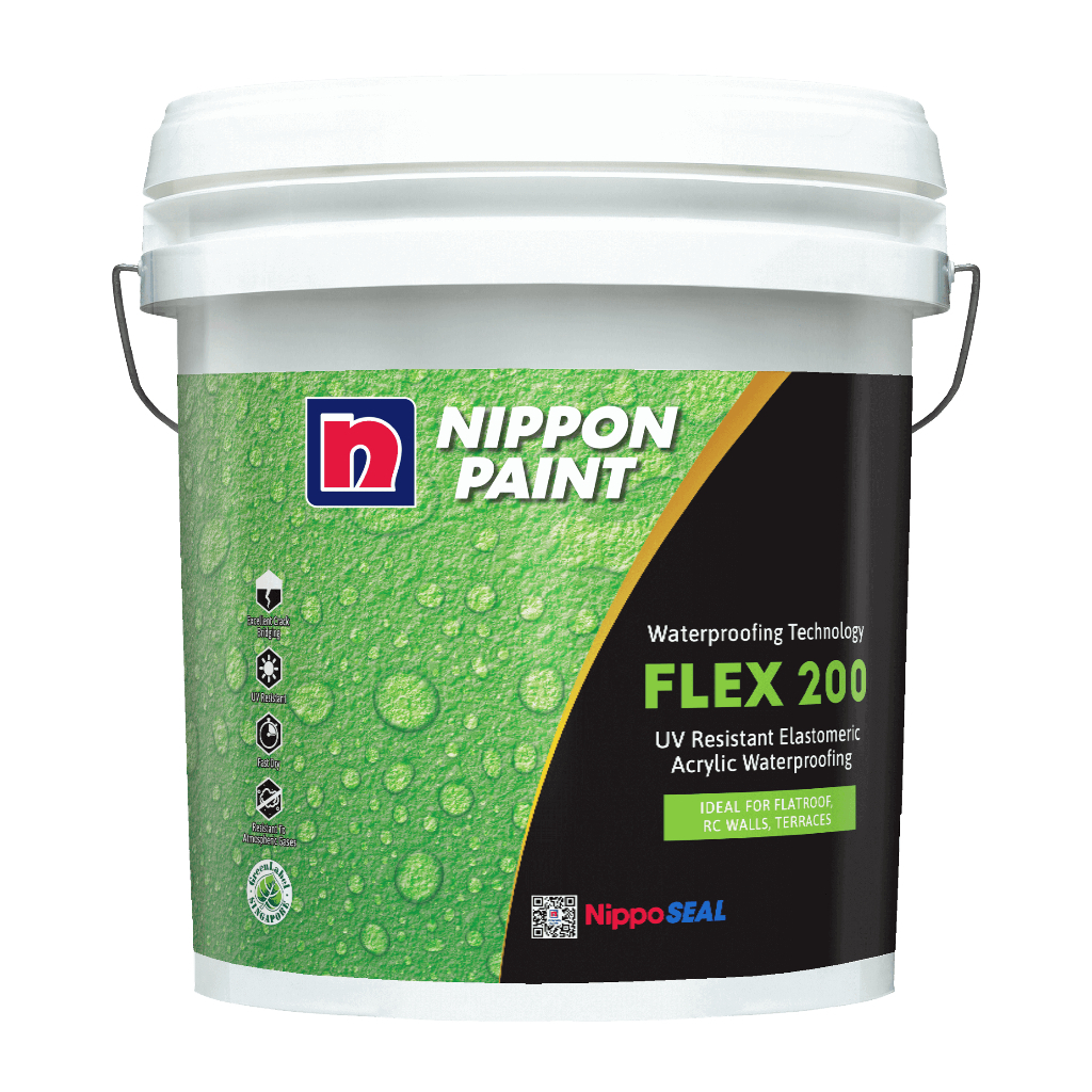 Nippon Paint Flex 200 (5kg) | Arcylic Waterproofing | White & Grey | Shopee Malaysia