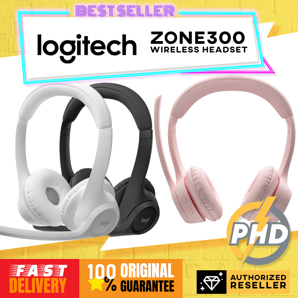 Logitech Zone 300 Wireless Bluetooth Headset With Noise-Canceling ...