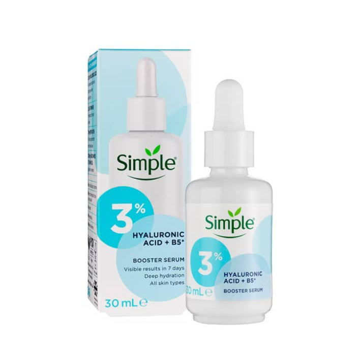 Simple Booster Serum Hydrates For Dry Skin 3% Hyaluronic Acid + B5 ...