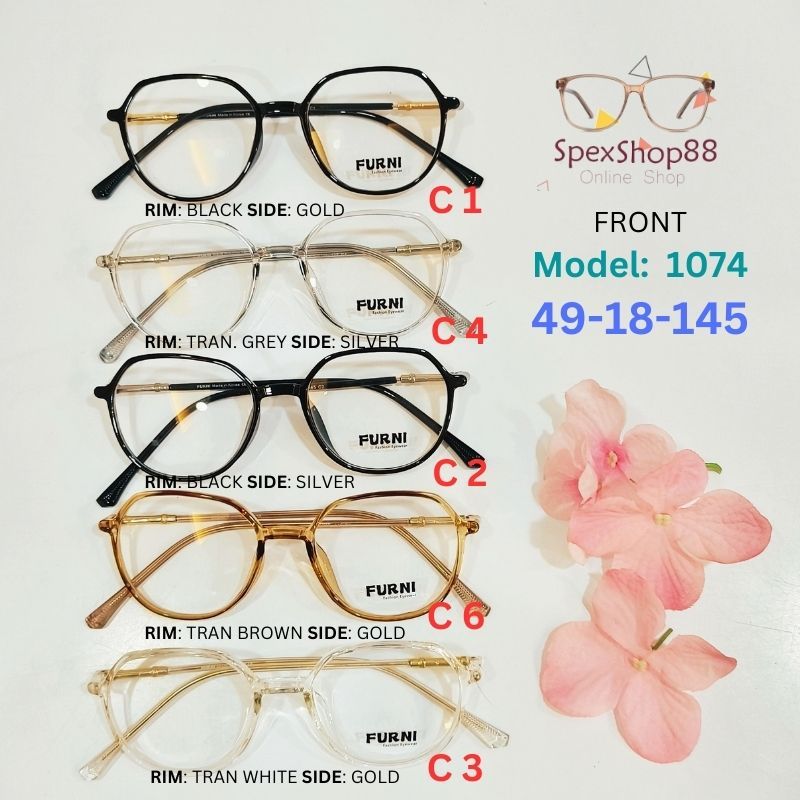 MODEL 1074 | METAL FRAME | FURNI | UNISEX | BINGKAI | CERMIN MATA ...