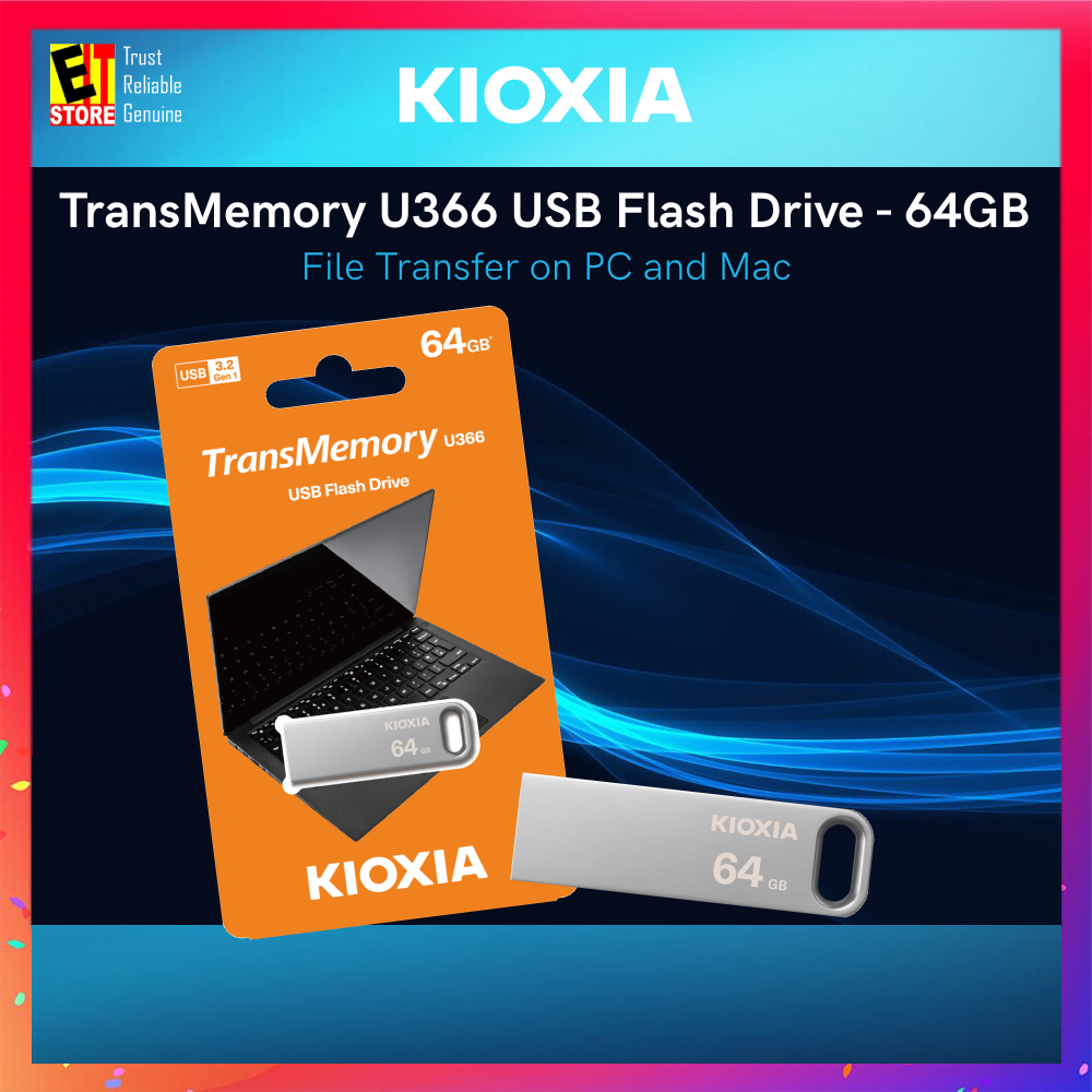 Kioxia TransMemory U366 USB Flash Drive ( 64GB/128GB / USB bus-power ...