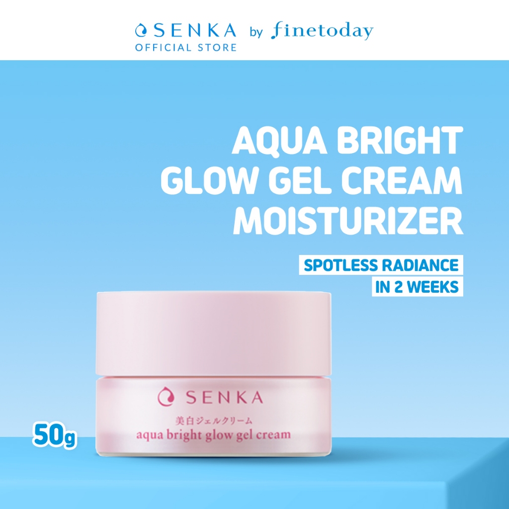 SENKA Aqua Bright Glow Gel Cream Moisturizer 50g (lightweight gel ...