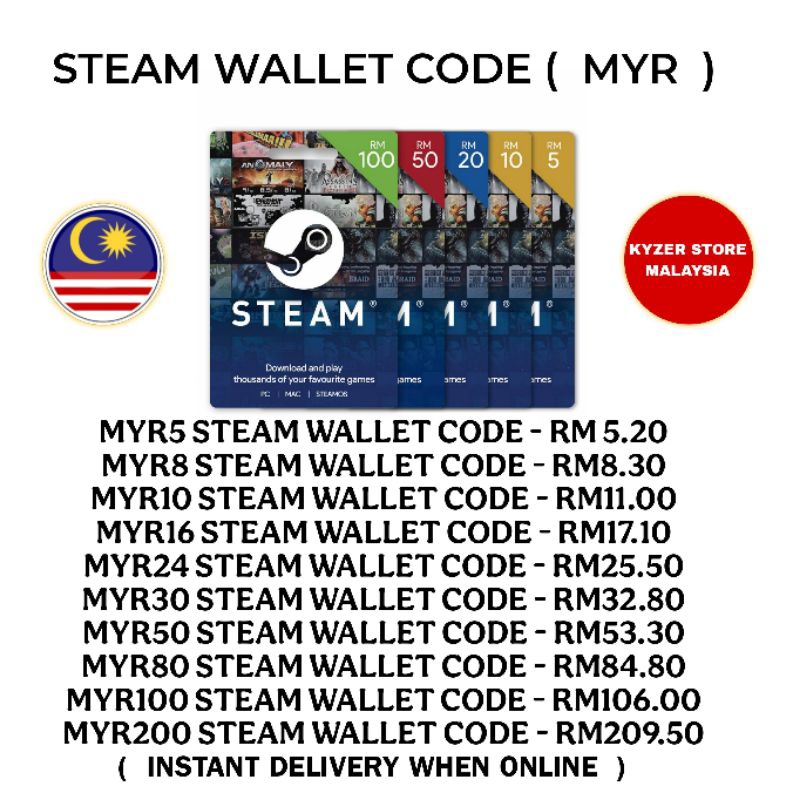 Steam Wallet Code MYR | Shopee Malaysia
