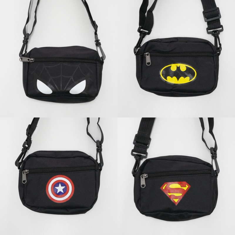 Beg silang budak Superhero kids sling bag beg murah spiderman superman ...