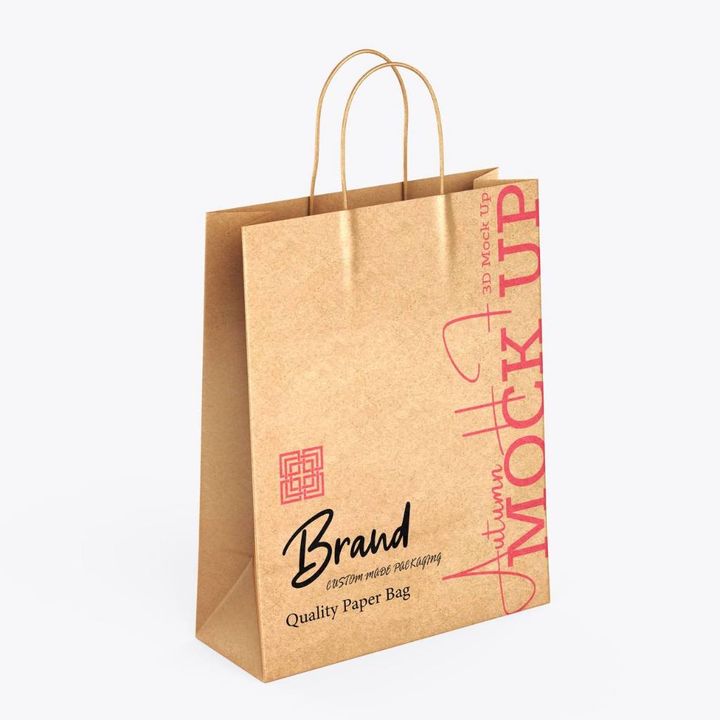Custom Takeaway Kraft Paper Bag, Shopping Kraft Paper Bag, Boutique ...