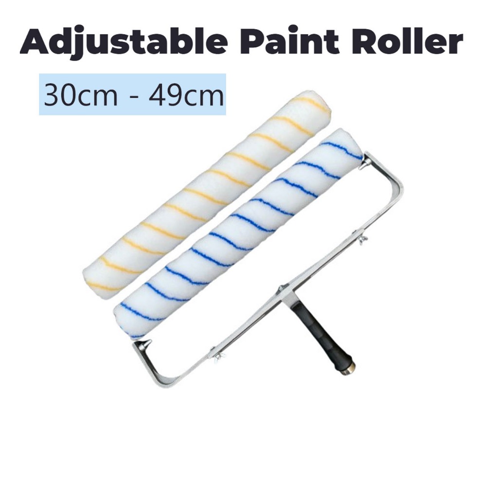 30cm - 49cm Adjustable Paint Roller Handle 18” Paint Roller Refill or ...