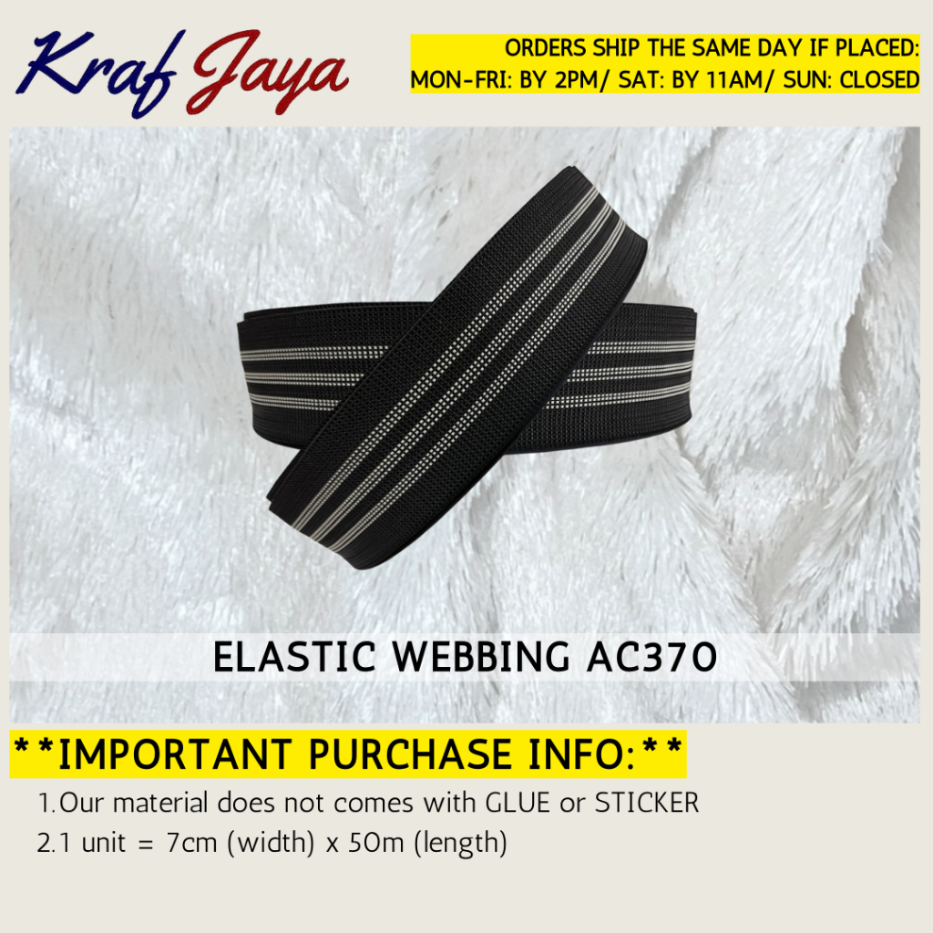 50M Upholstery Elastic Webbing Getah Sofa Kerusi | Sofa Webbing ...