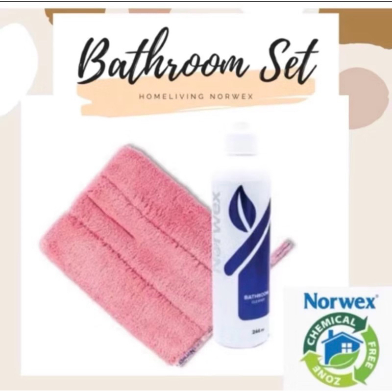 Norwex bathroom mitt and bathroom cleaner set | Shopee Malaysia
