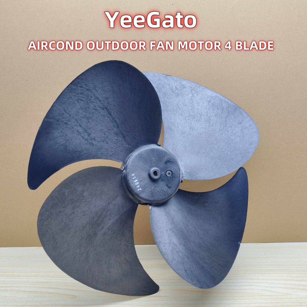4 LEAVES (BLACK) FAN BLADE AIRCOND OUTDOOR UNIT ANTI-CLOCKWISE COOLING ...