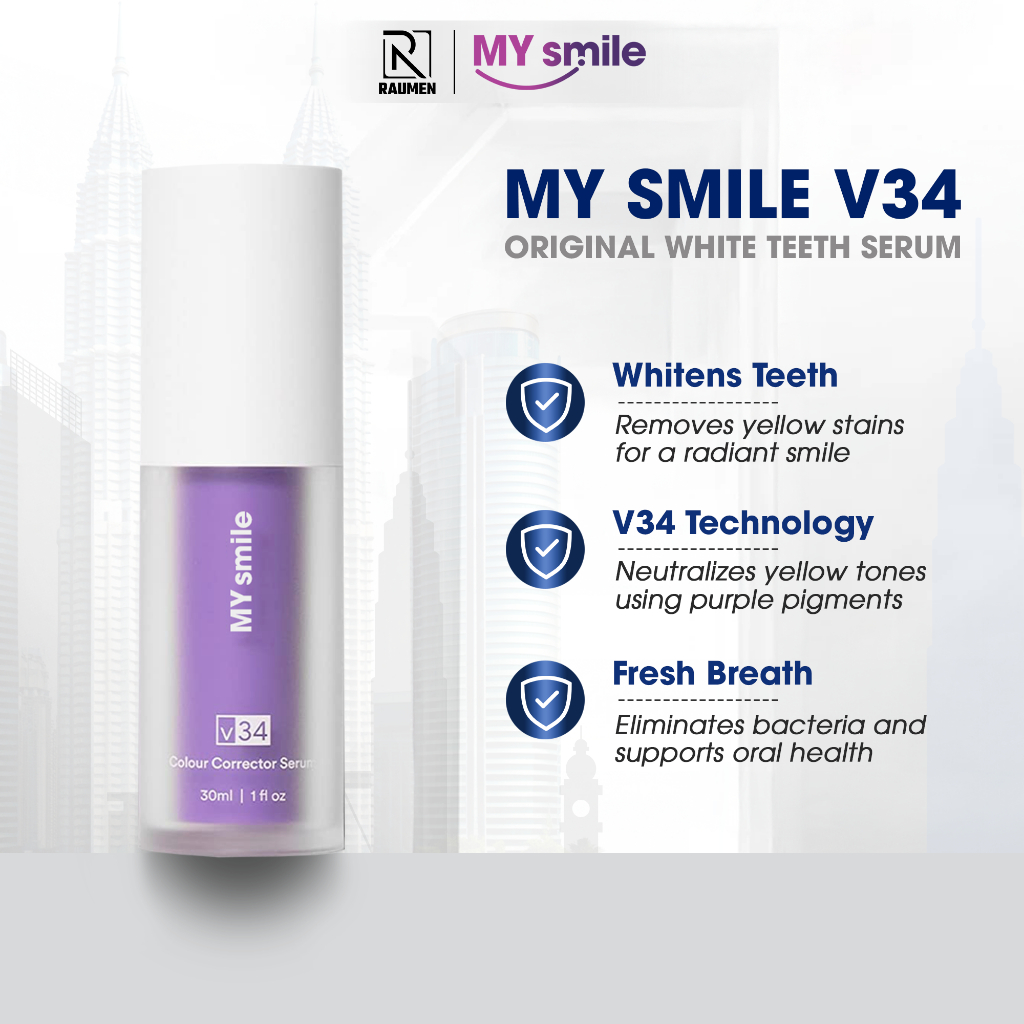 MY SMILE V34 Original Colour Corrector Teeth Whitening Tooth Stain ...