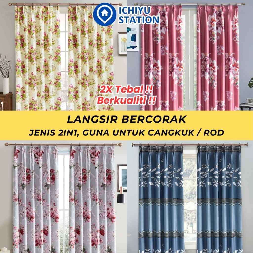 Langsir Tingkap Murah Langsir Sliding Door Langsir Pintu Bilik Dapur ...