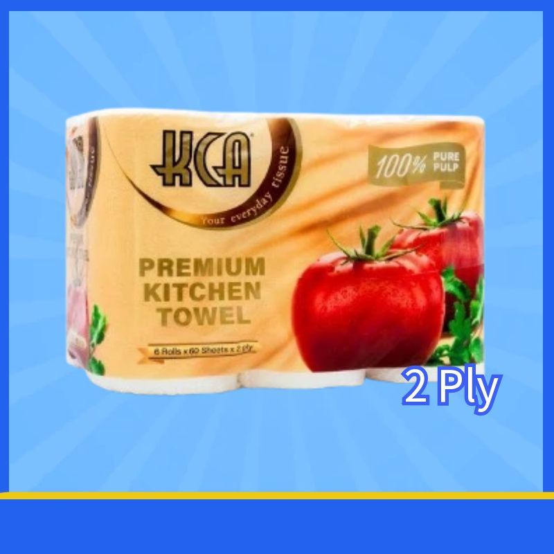KCA Kitchen Towel 6 Rolls X 60 Sheets X 2 Ply | Shopee Malaysia