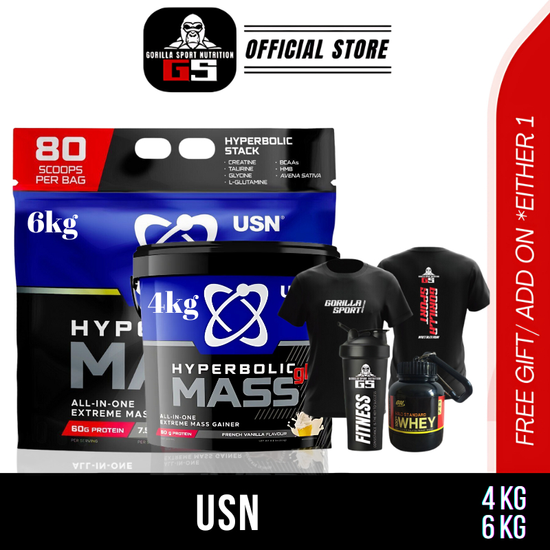 USN Hyperbolic Mass Protein Powder Mass Gh Susu Naikkan Berat Badan ...